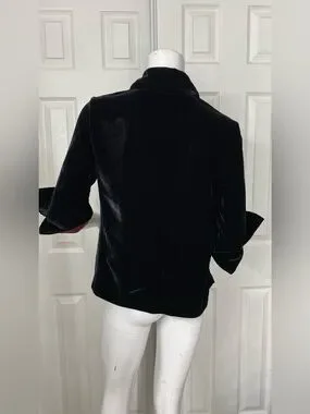 Johnny Was | Jackets & Coats | Silk Johnny Was Black Velvet Blazer With ...